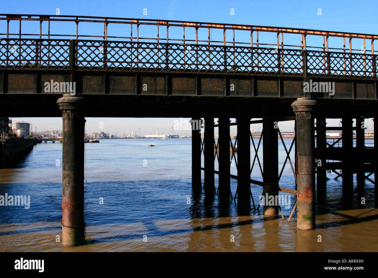old dock jetty gravesend kent river thames south bank england uk gb ...