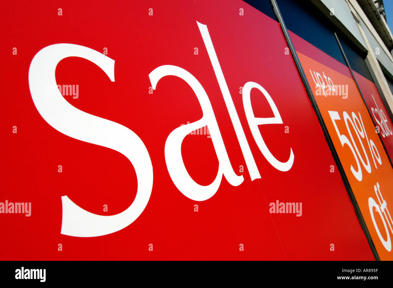 Sale signs England Britain UK Stock Photo - Alamy