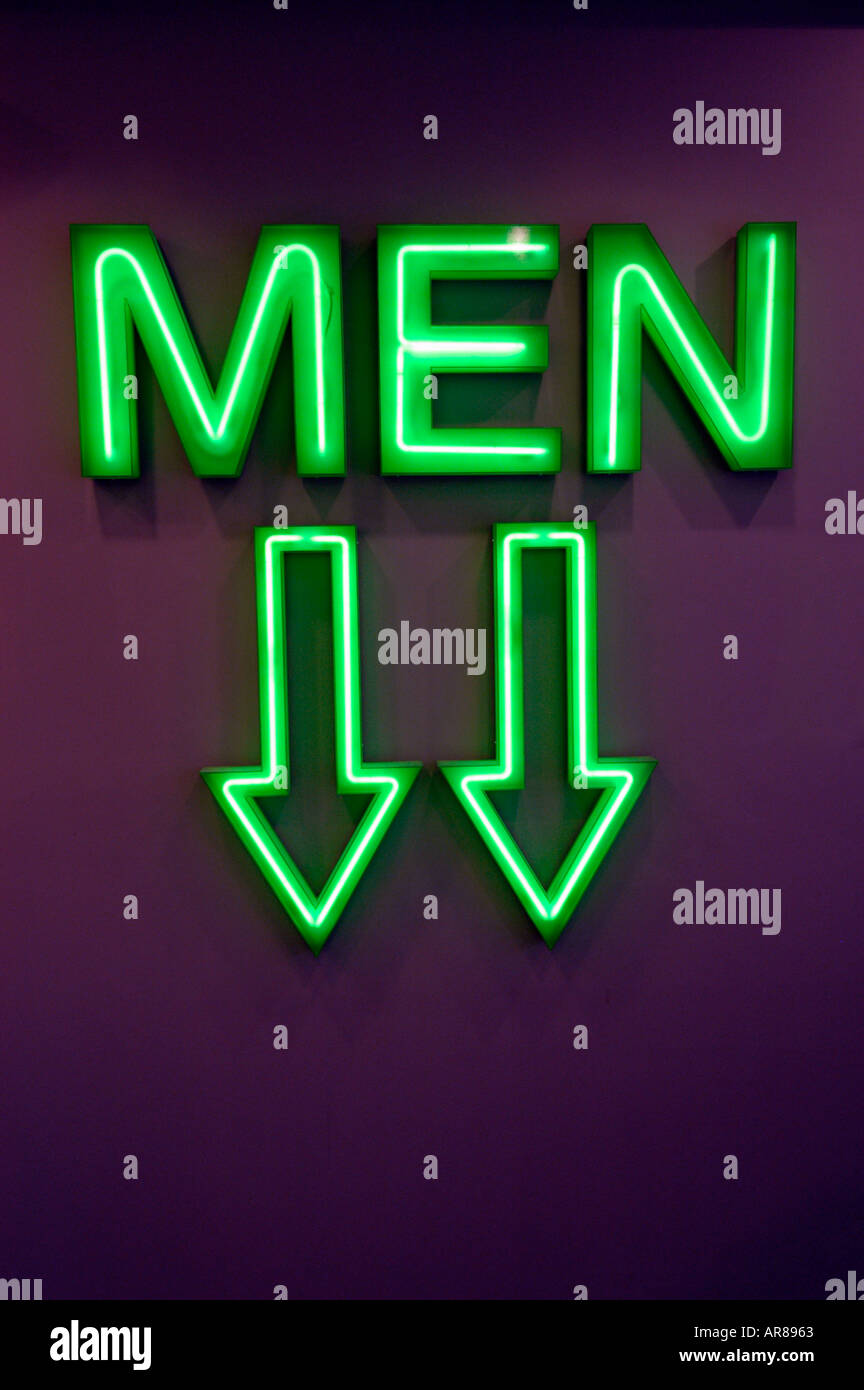 Mens neon sign hi-res stock photography and images - Alamy