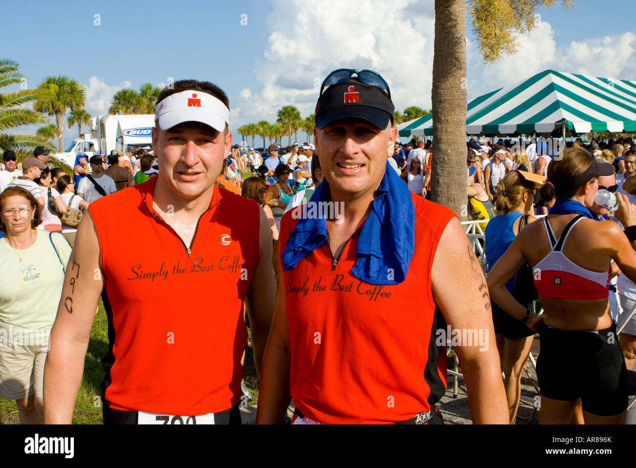 Triathlon Finish Line Stock Photo - Alamy