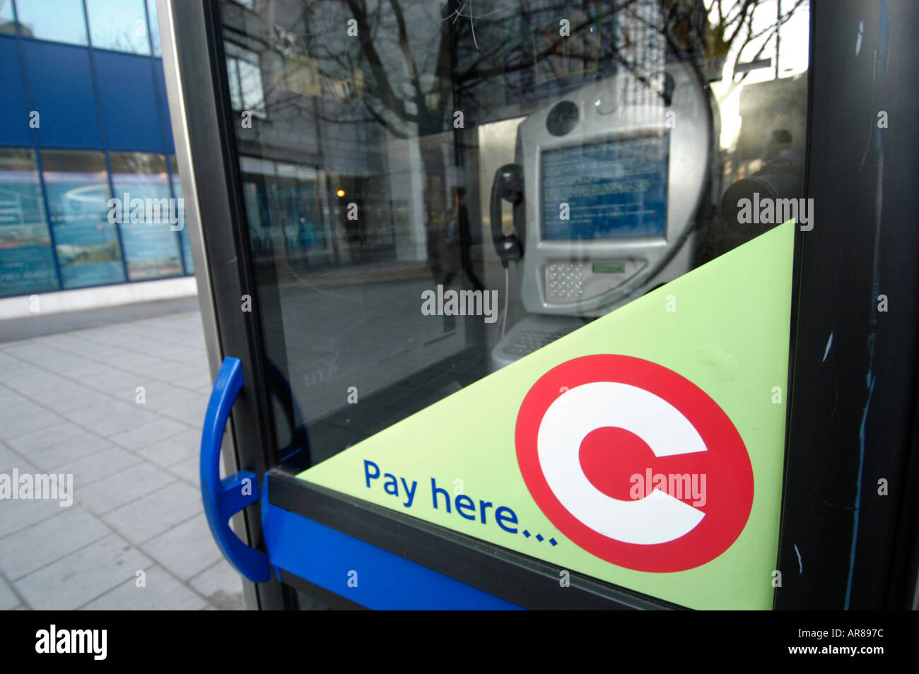 Congestion charge payment facility at pay phone London England Britain ...
