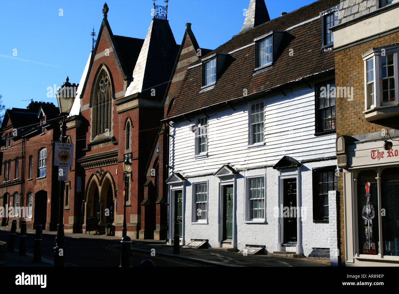 Rochester town centre buildings medway county of kent england uk gb ...