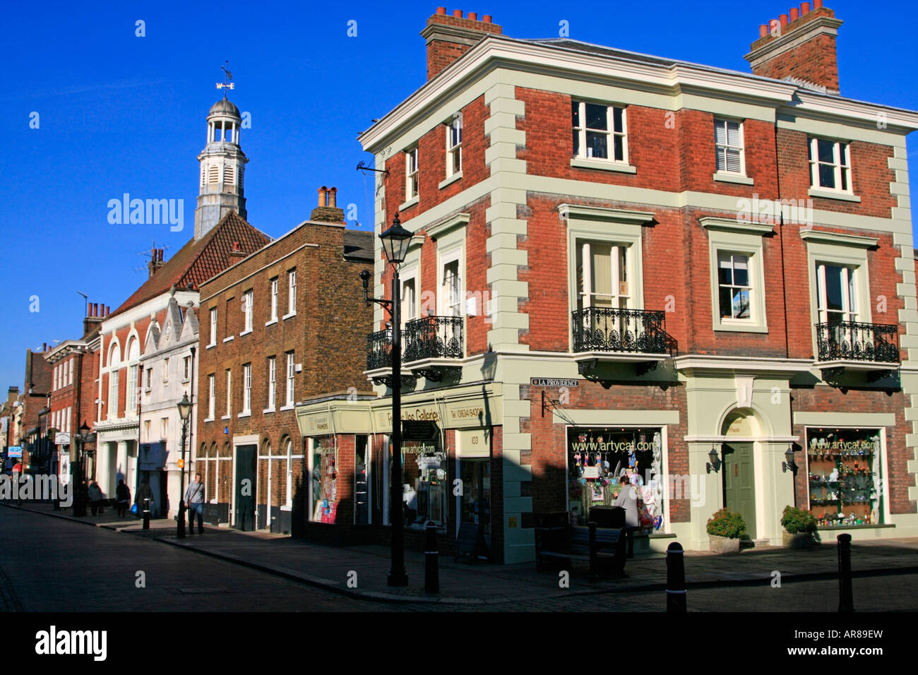 Rochester town centre buildings medway county of kent england uk gb ...