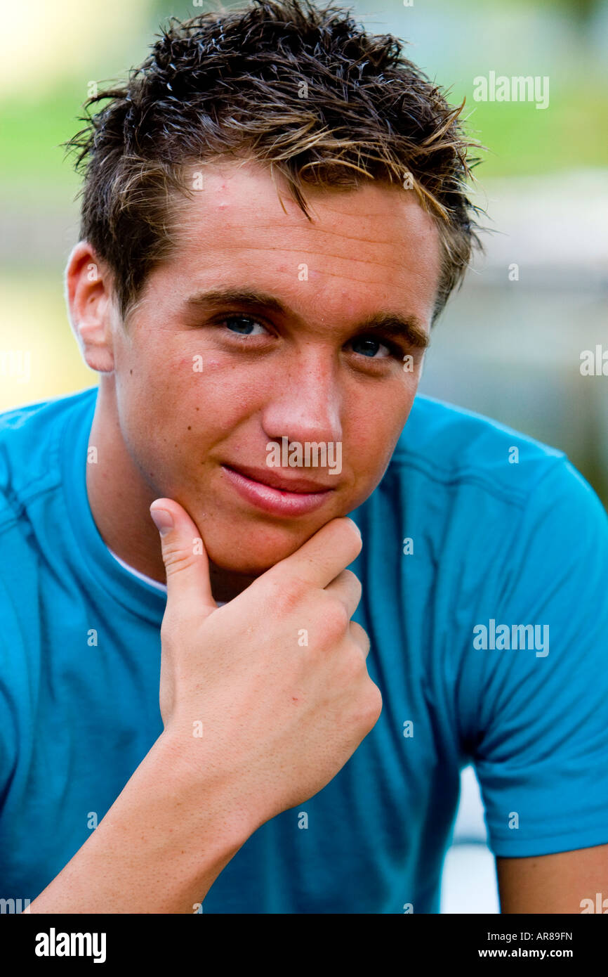 Teen Male Model Stock Photo - Alamy
