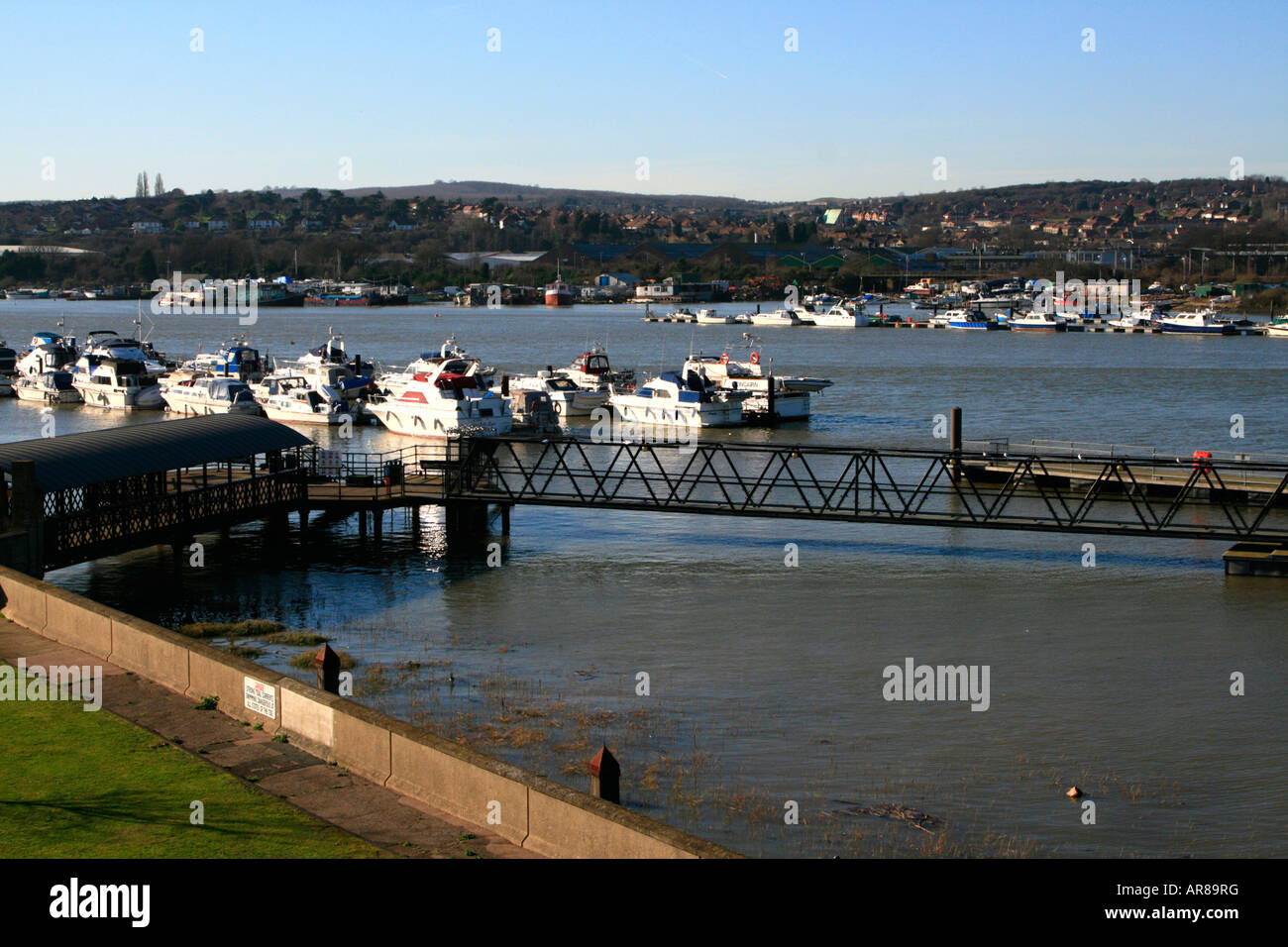 River medway at rochester kent england uk gb Stock Photo - Alamy