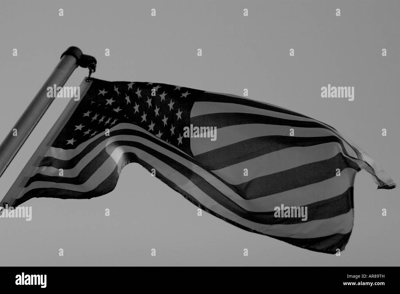 White flag pole in Black and White Stock Photos & Images - Alamy