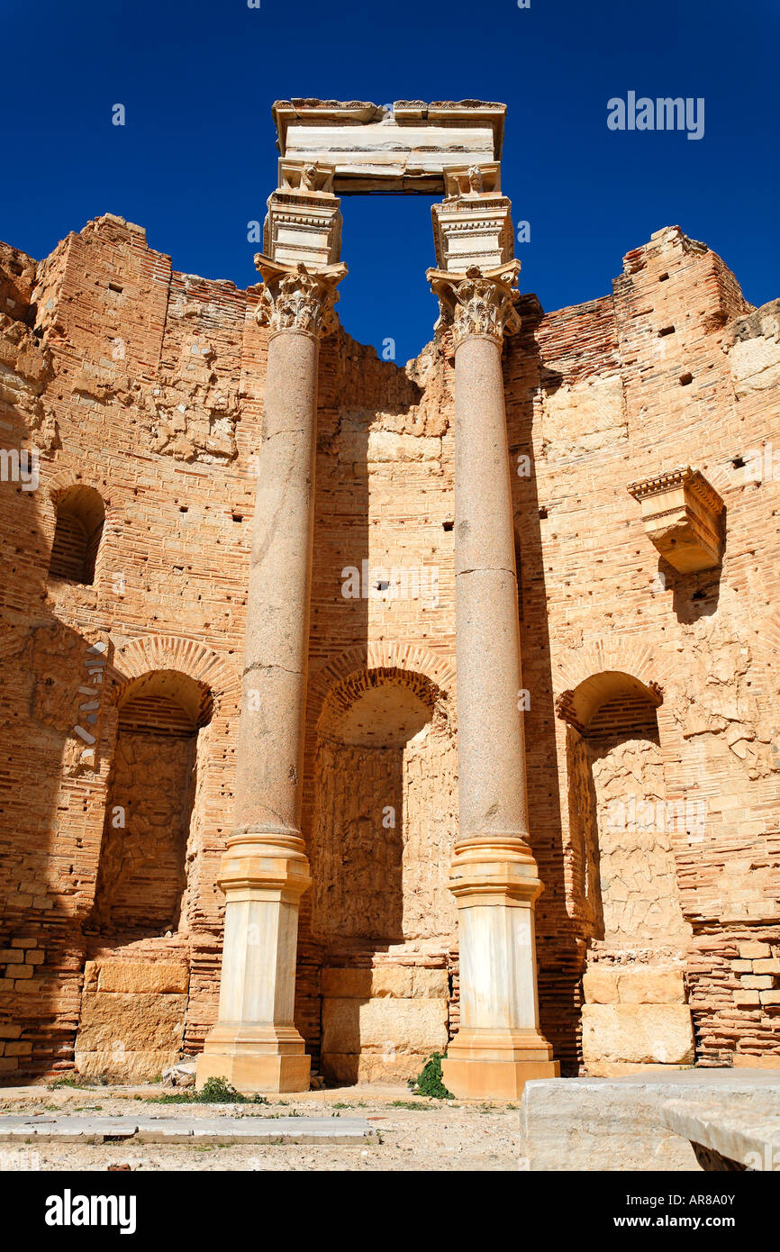 The north apse of the Basilica of Severus Leptis Magna Libya Stock ...