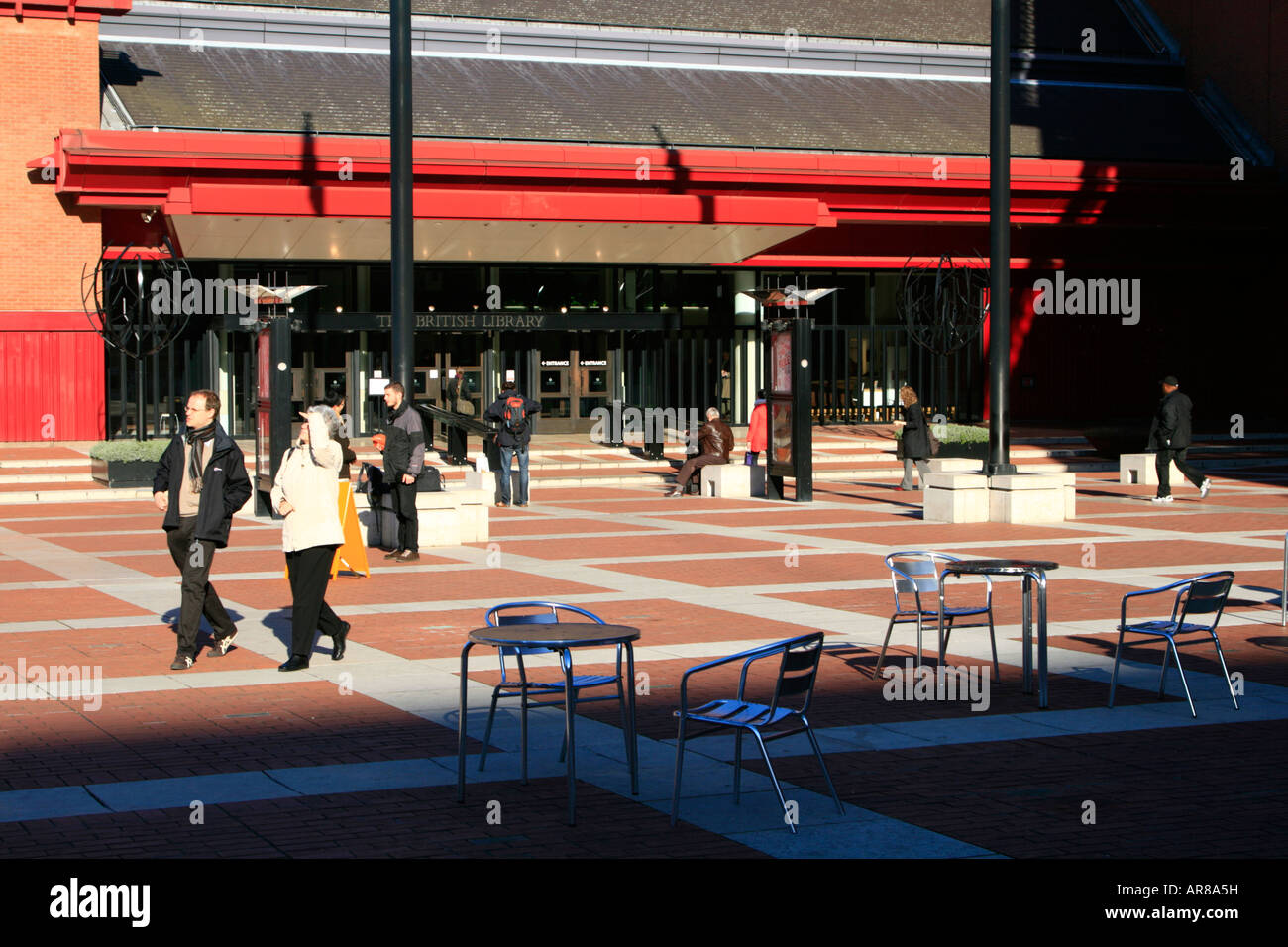 british library entrance plaza courtyard area london england uk gb ...