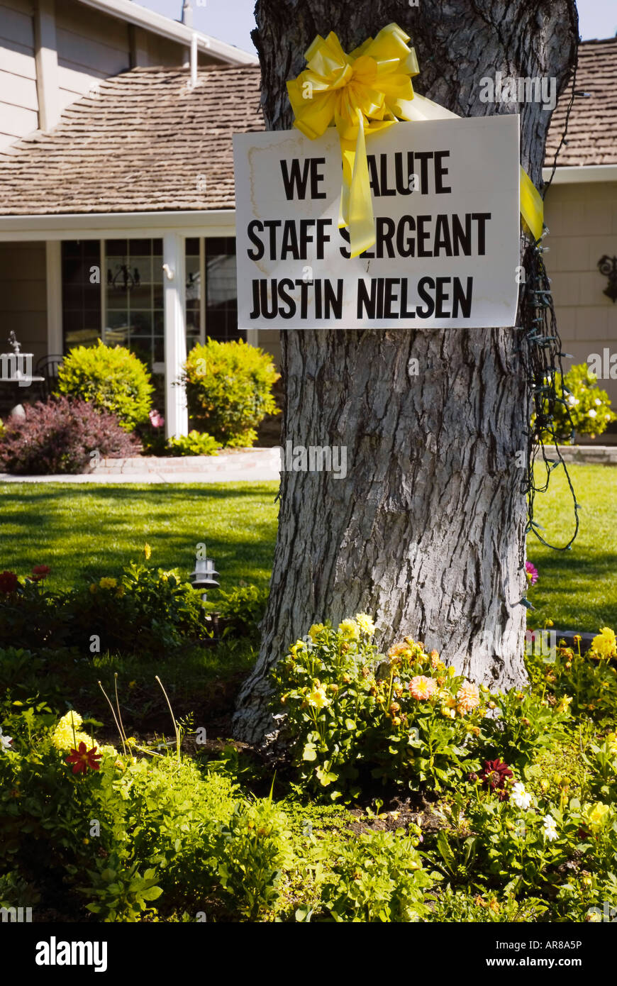Tie a yellow ribbon army hi-res stock photography and images - Alamy
