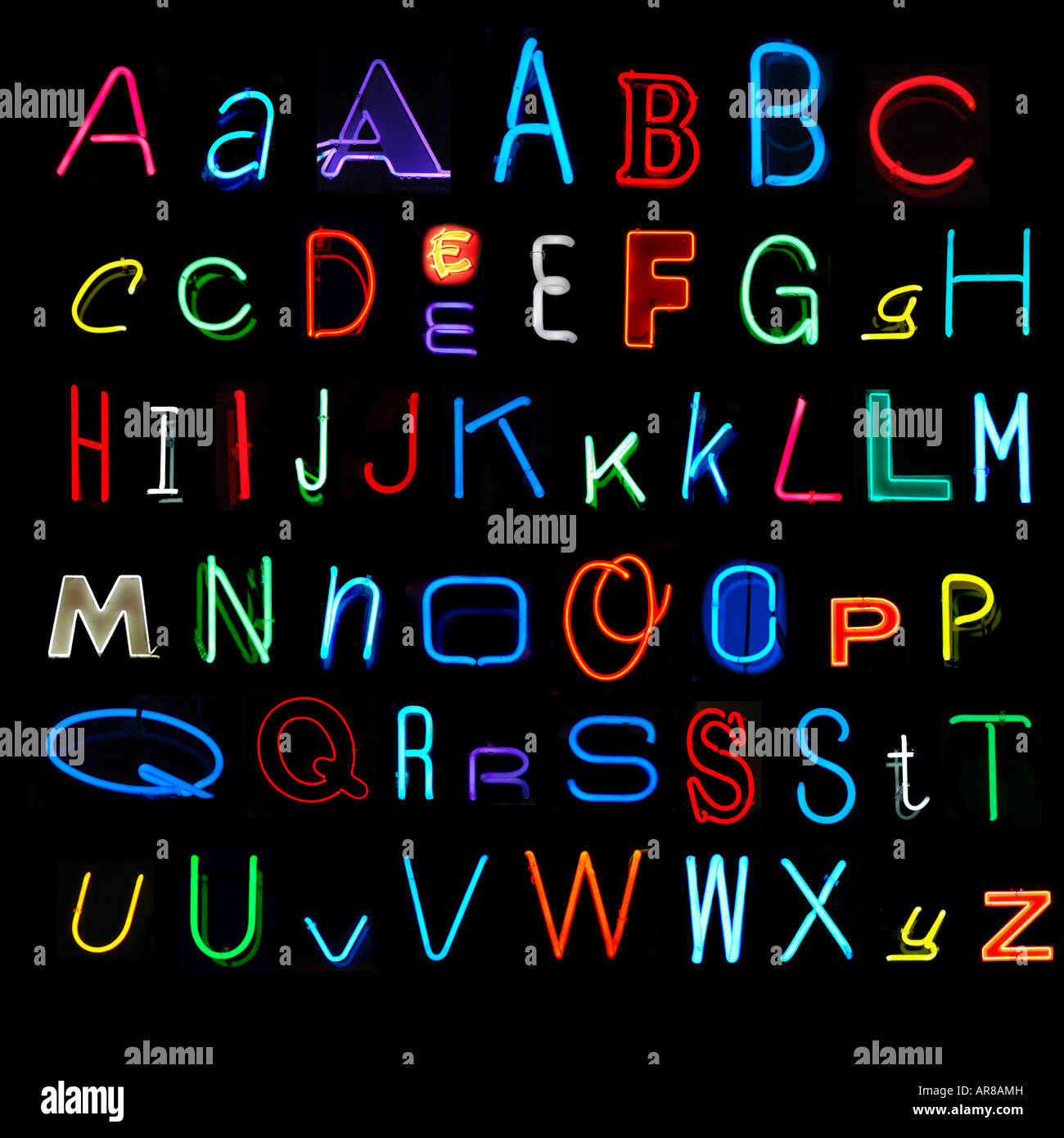Neon alphabet hi-res stock photography and images - Alamy