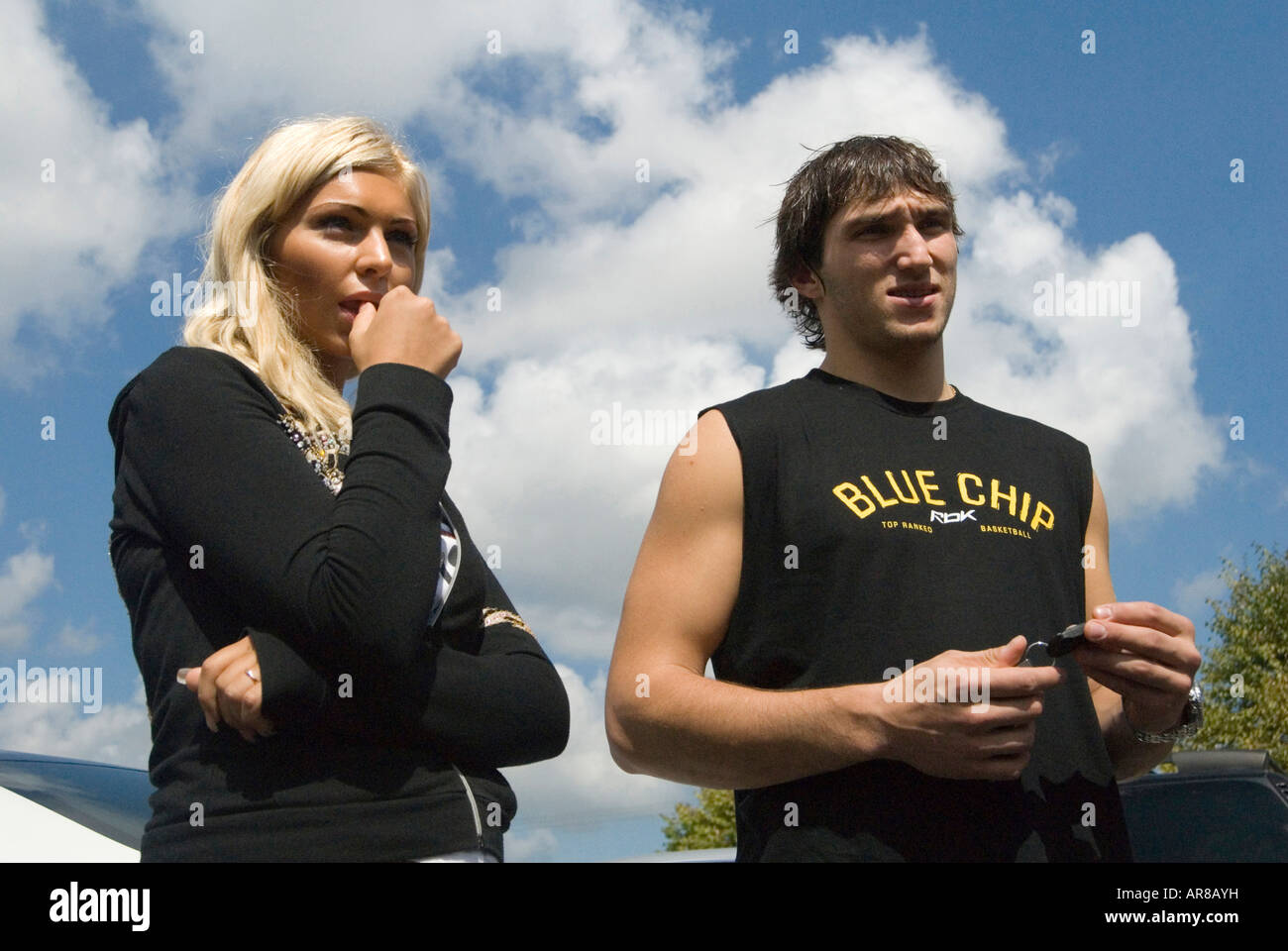 Alexander Ovechkin and his girlfriend Veronica are outside the Ashburn ...
