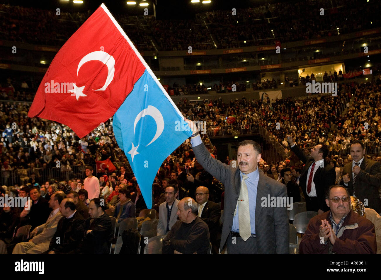 Man with a turkish flag Stock Photo - Alamy