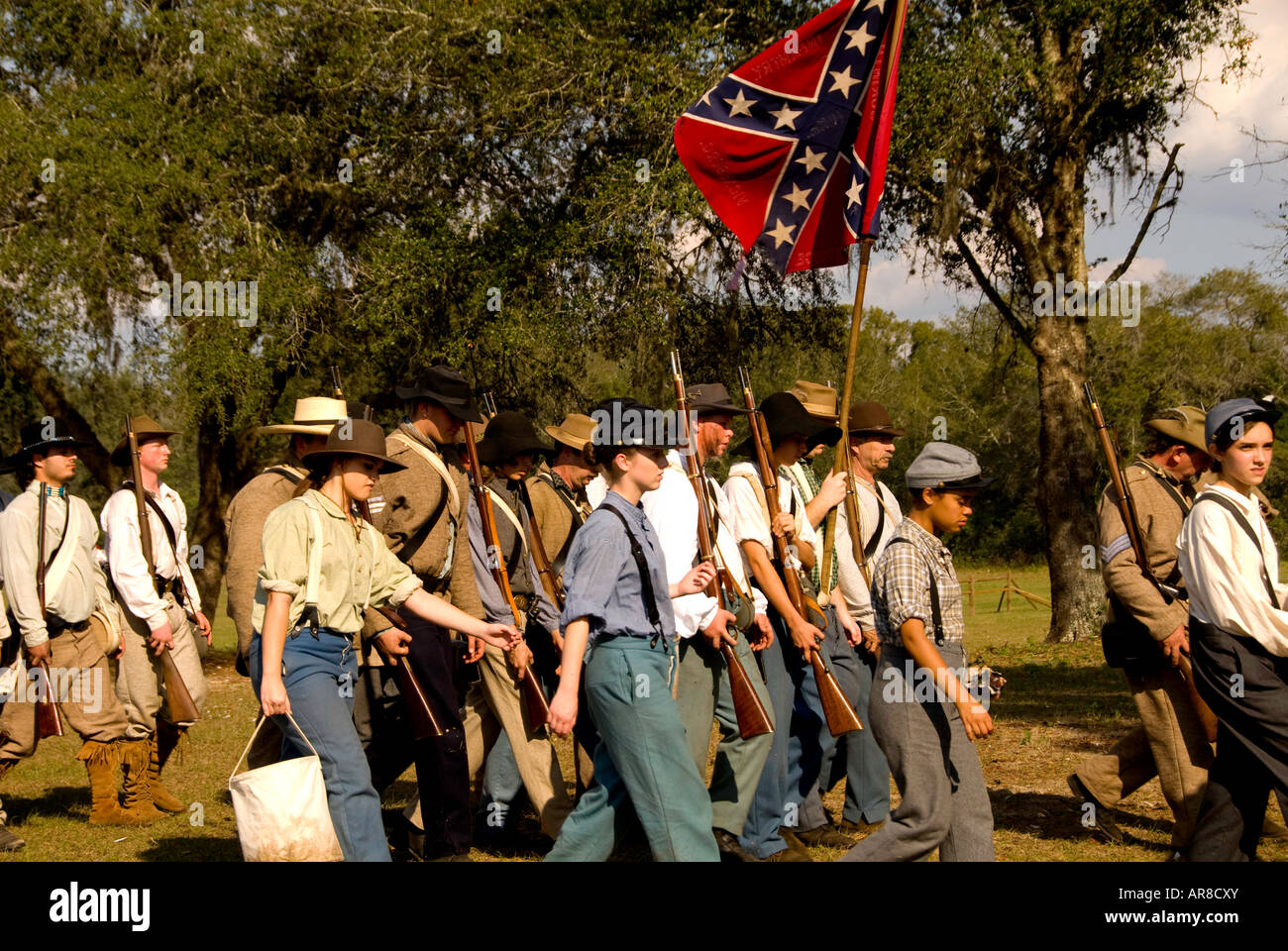 Civil war battle reenactment of Townsends in Mt. Dora Florida Stock ...