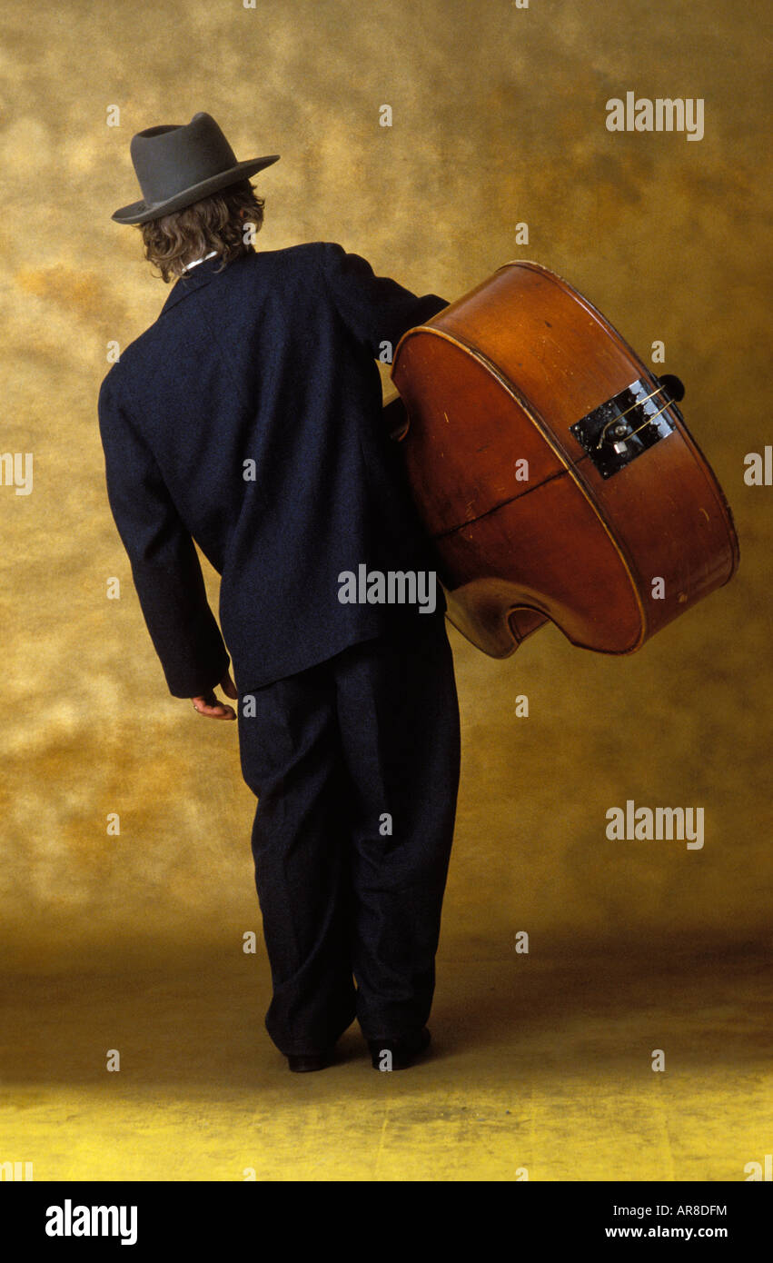 Man Carrying Double Bass Musical Instrument High Resolution Stock ...