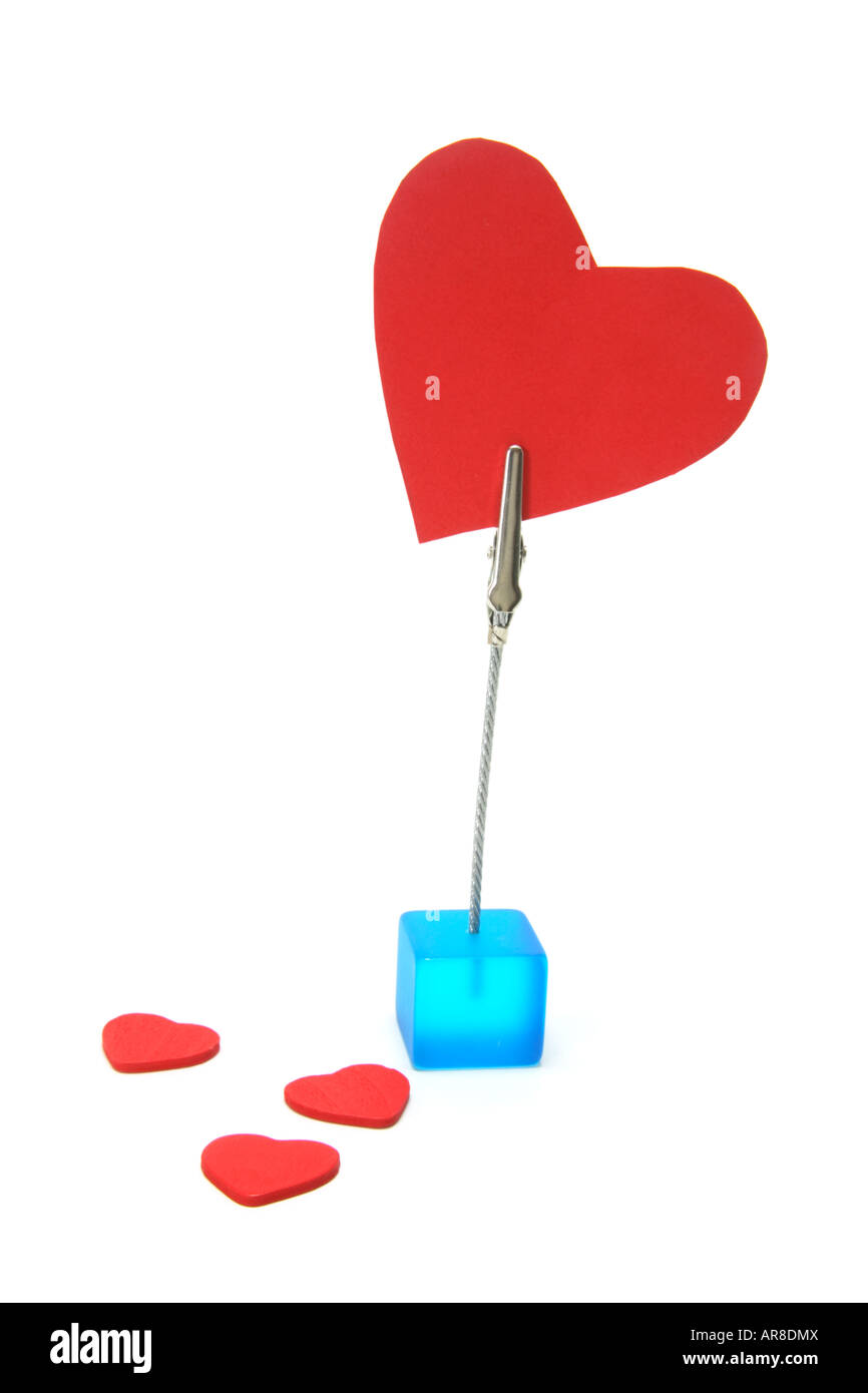 Heart Memo Clip Stock Photo - Alamy