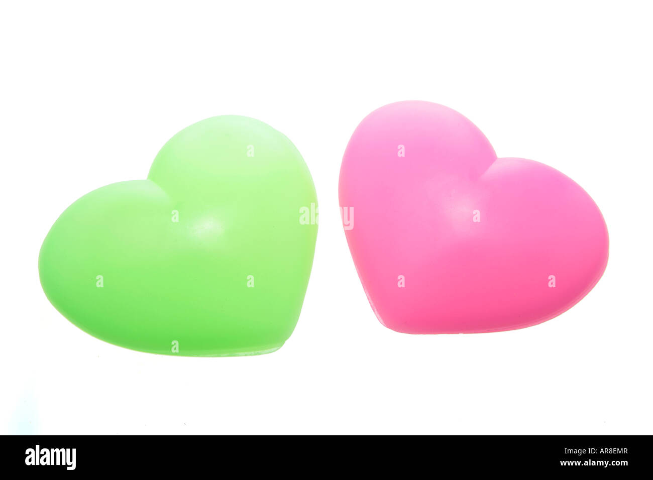 Plastic Love Hearts Stock Photo - Alamy