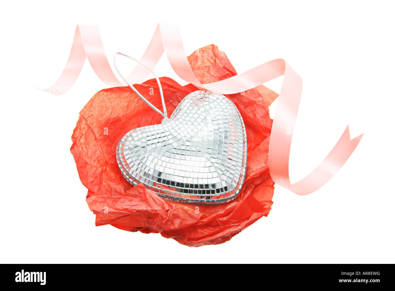 Silver Love Heart Symbol Stock Photo - Alamy