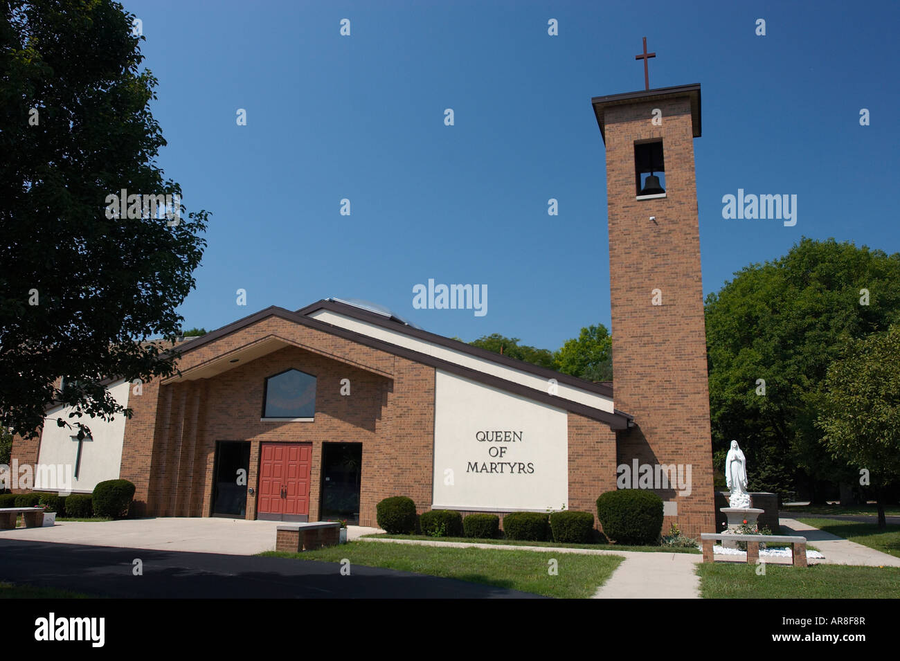 The facade of a Catholic Church Stock Photo - Alamy