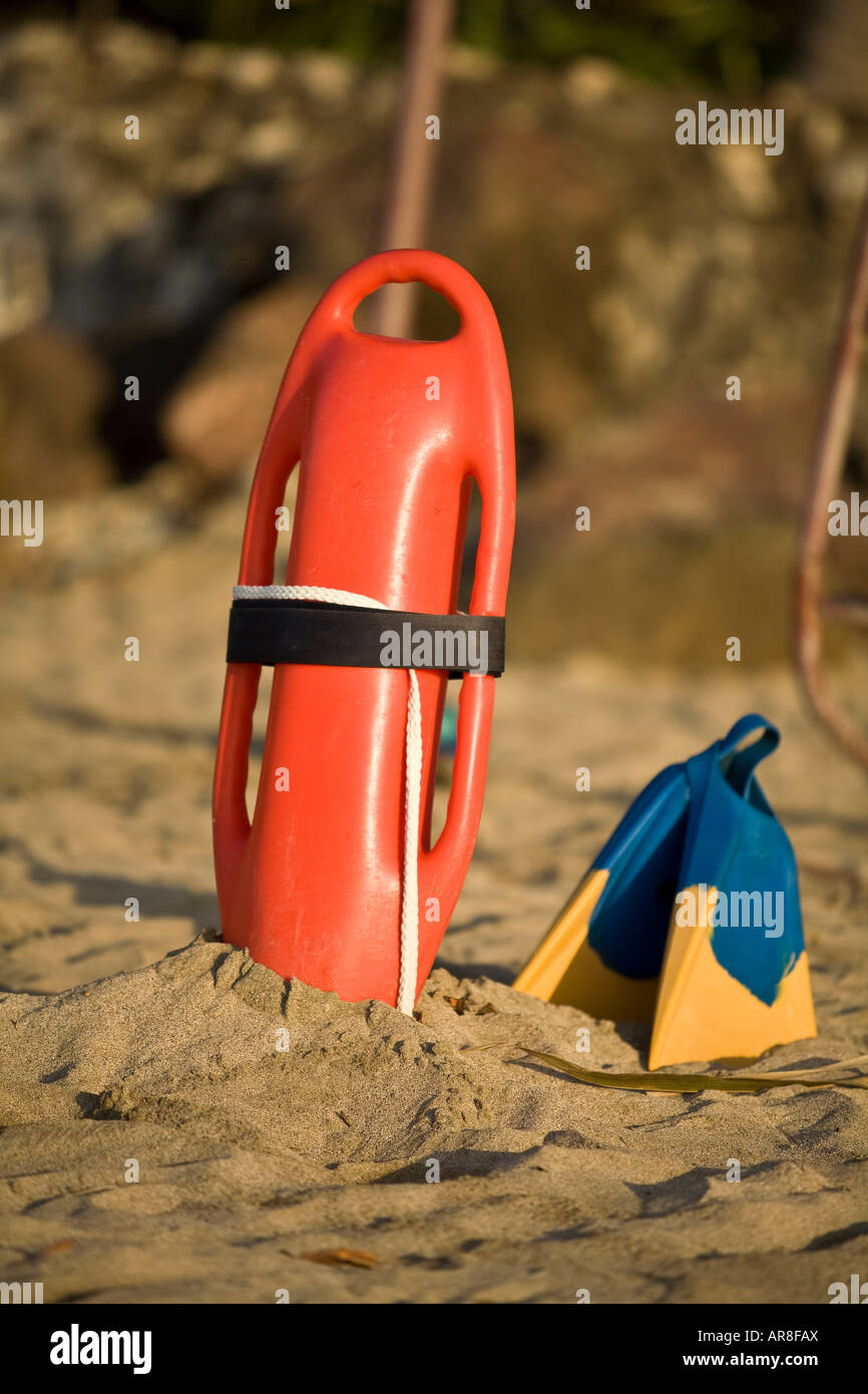 Life guard equipment at the ready on the beach Stock Photo - Alamy