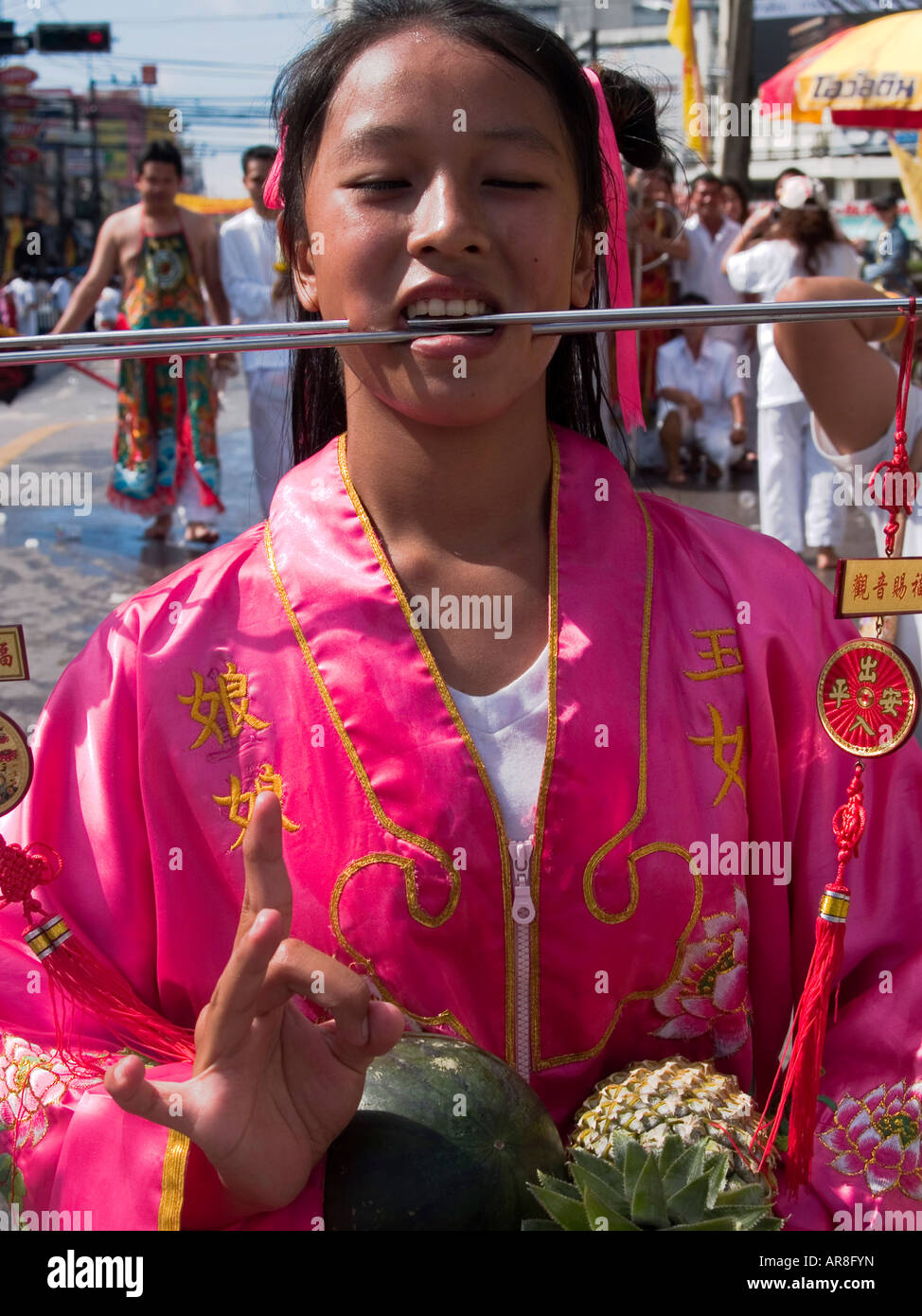 Skewered woman in trance bizarre hi-res stock photography and images ...