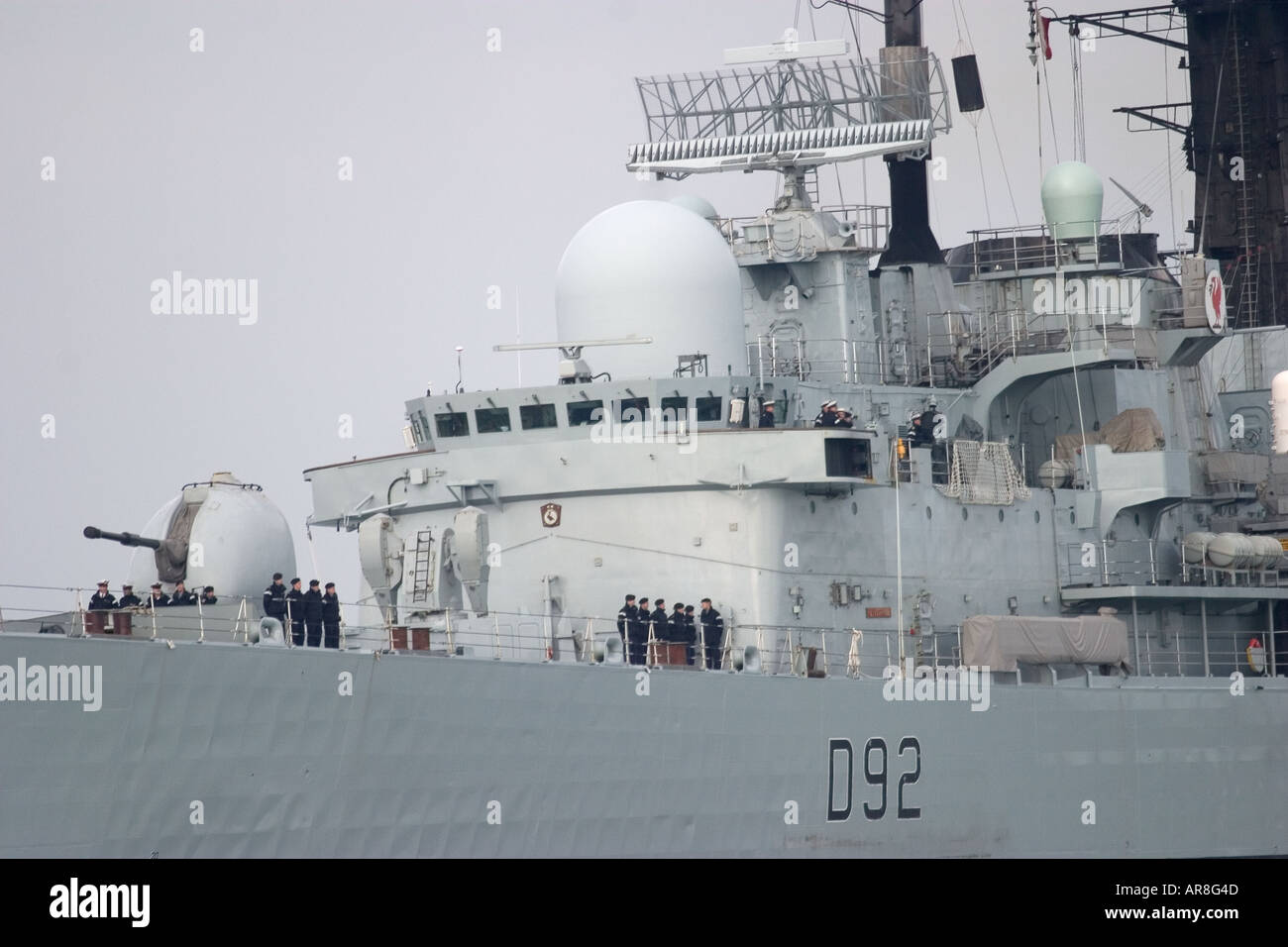 HMS Liverpool D92 a Sheffield Class Type 42 destroyer makes way from ...