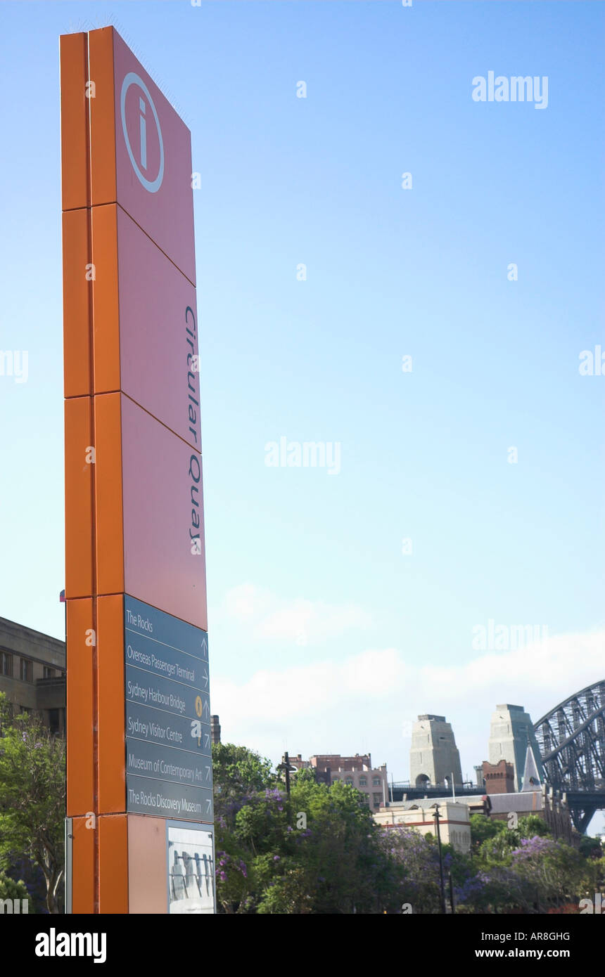 Circular quay sign information hi-res stock photography and images - Alamy