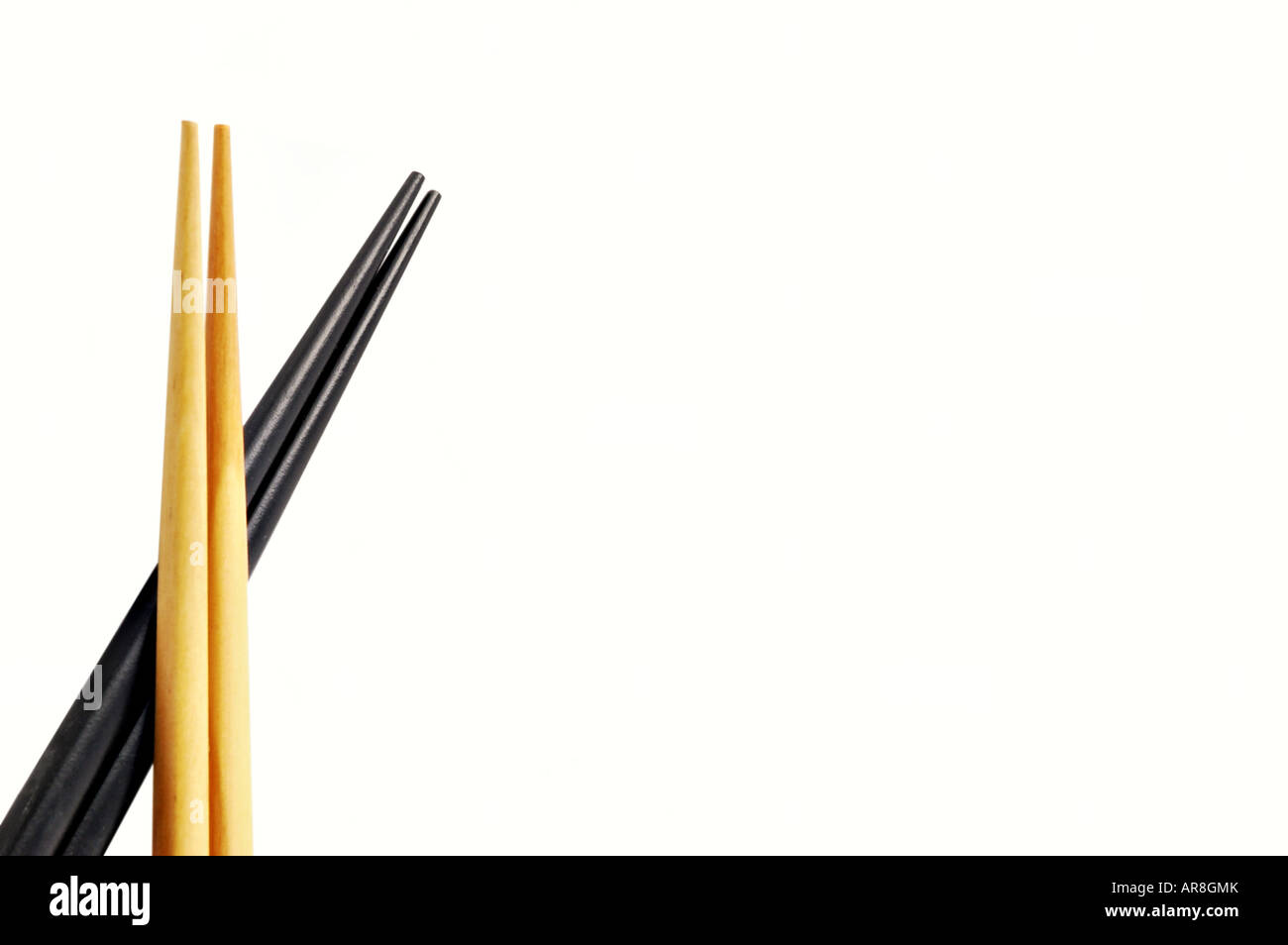 Pair of chopsticks isolated on a white background with copy space Stock ...