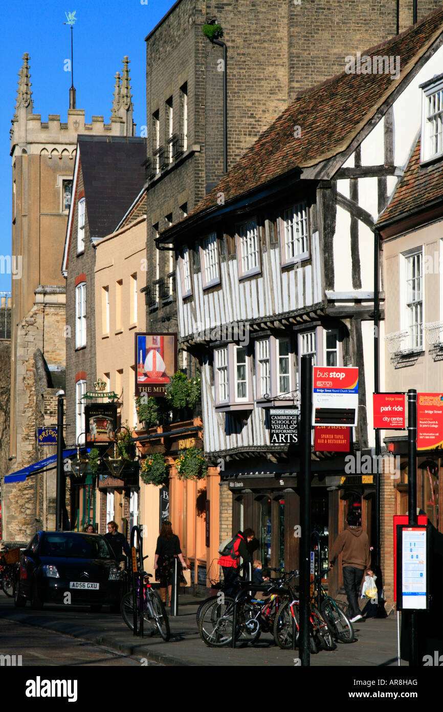bridge street city of cambridge town centre cambridgeshire england uk ...