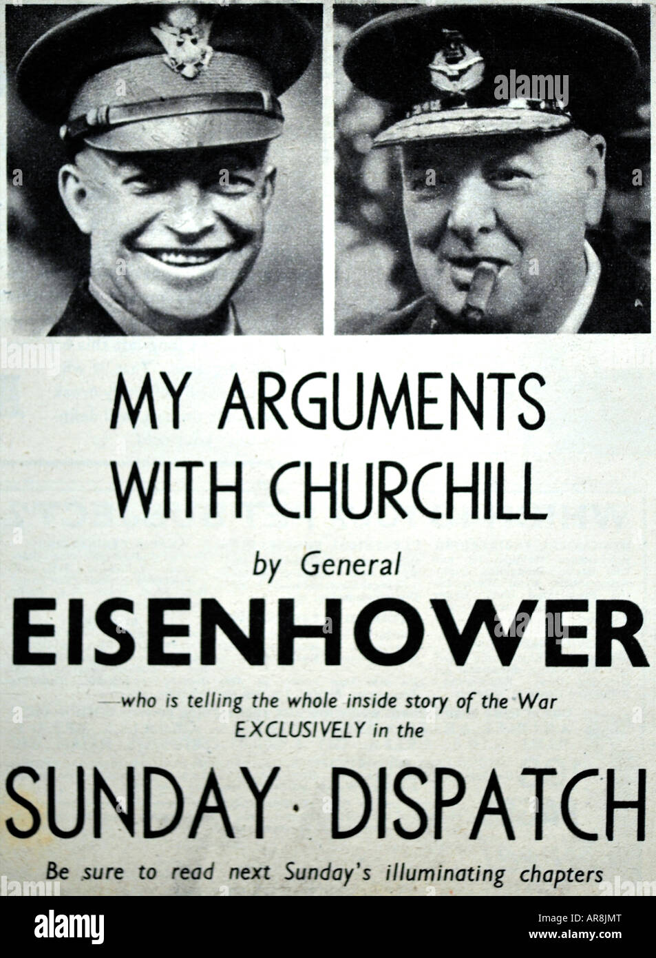 Postwar advertisement for the Sunday Dispatch For Editorial Use Only ...