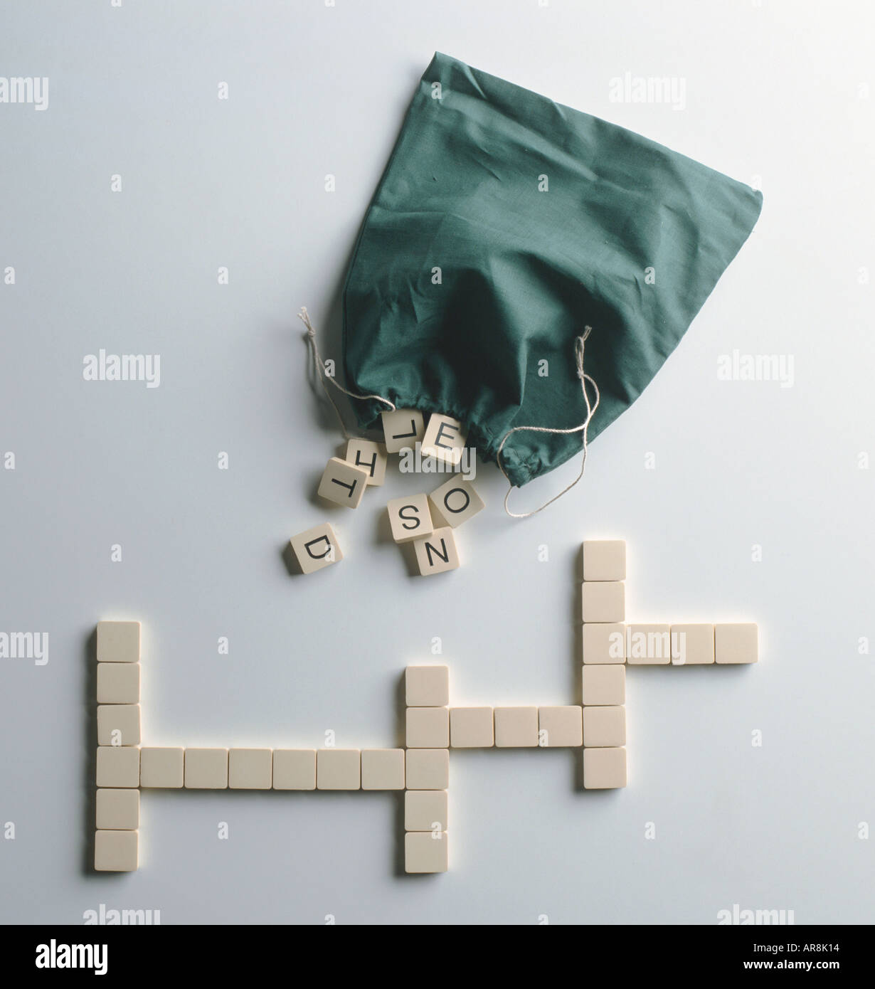 Bag of alphabet tiles hi-res stock photography and images - Alamy