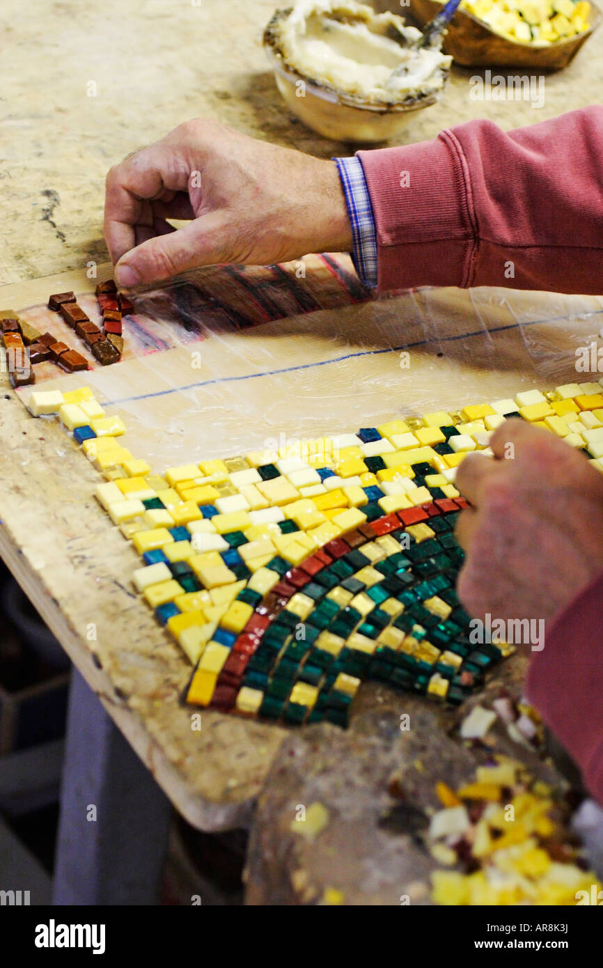 Mosaic making hi-res stock photography and images - Alamy