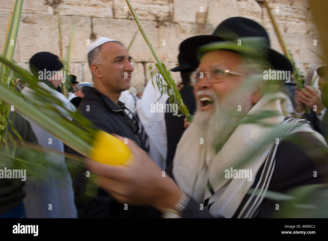 Israel Jerusalem Western Wall Sukot festival festival of booths Jew ...