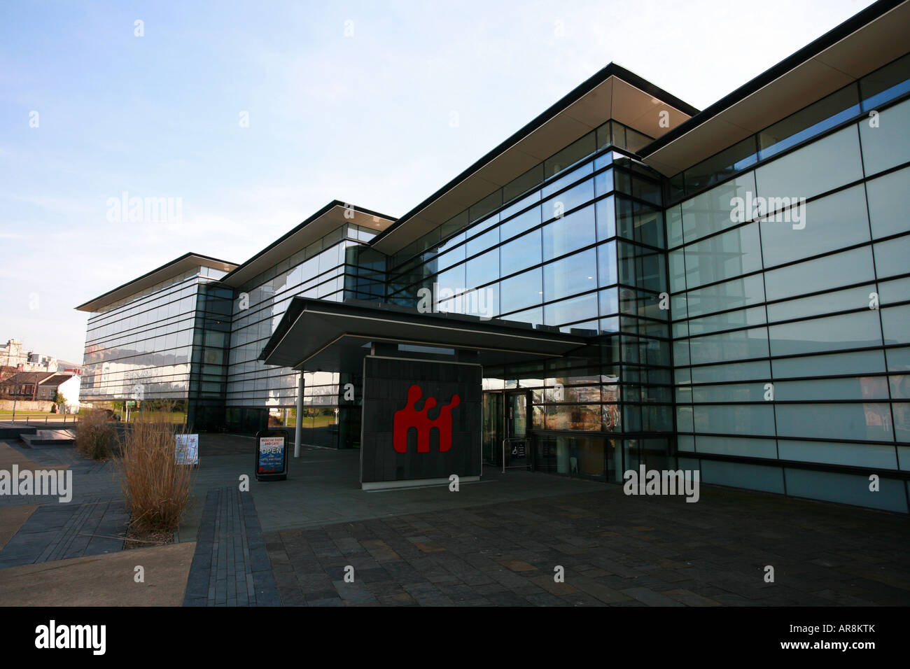 Front facade and main entrance of the National Waterfront Museum in ...