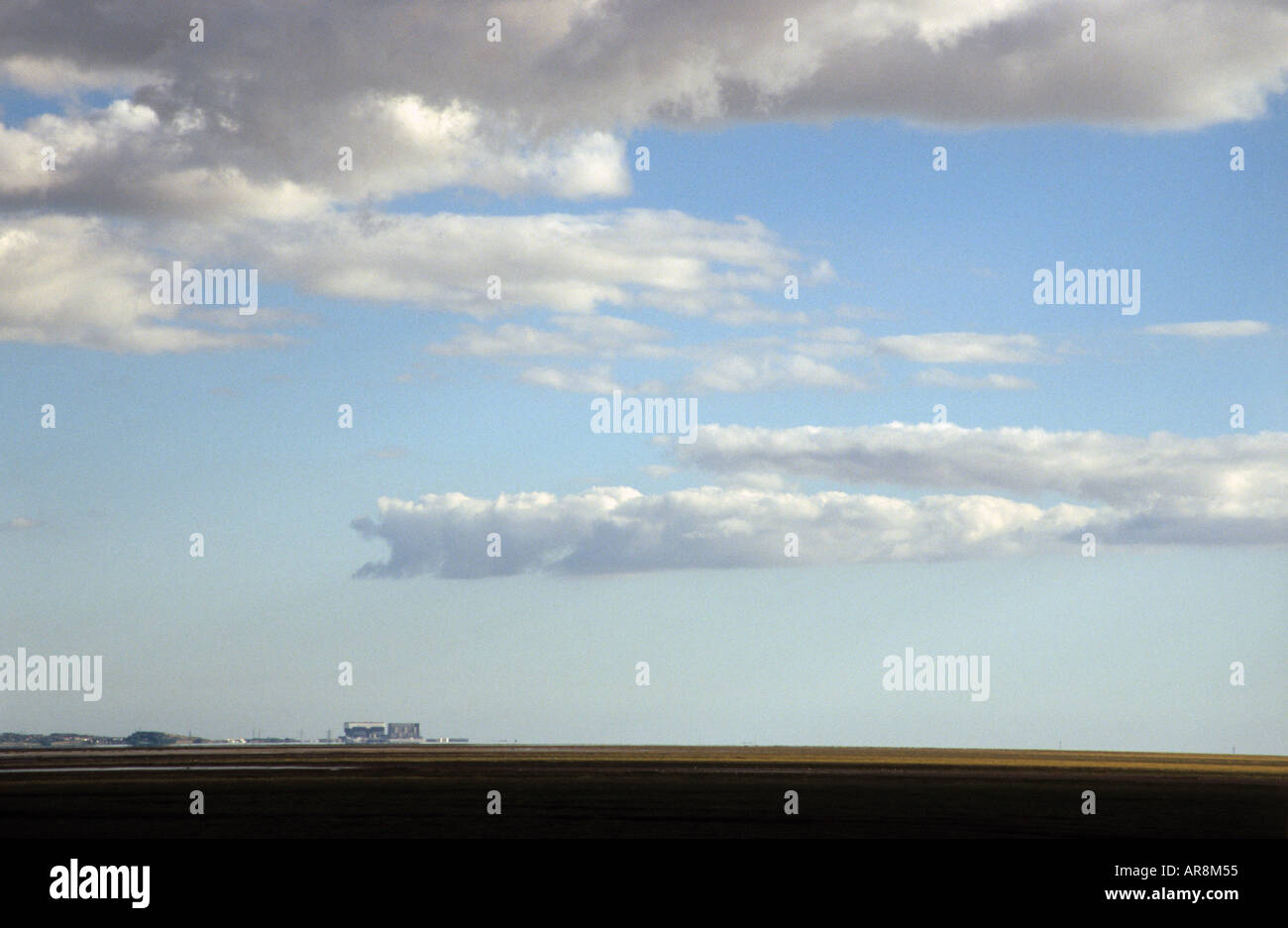 Heysham nuclear power station over Morecambe Bay from the esplanade at ...
