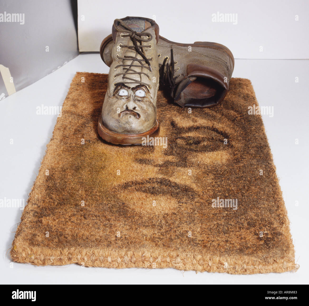 Determined face on boot hi-res stock photography and images - Alamy