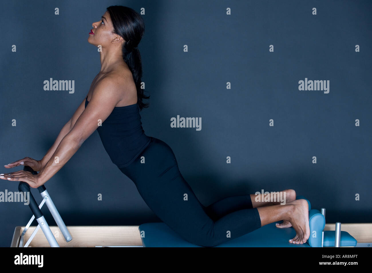 woman excercising pilates Stock Photo - Alamy