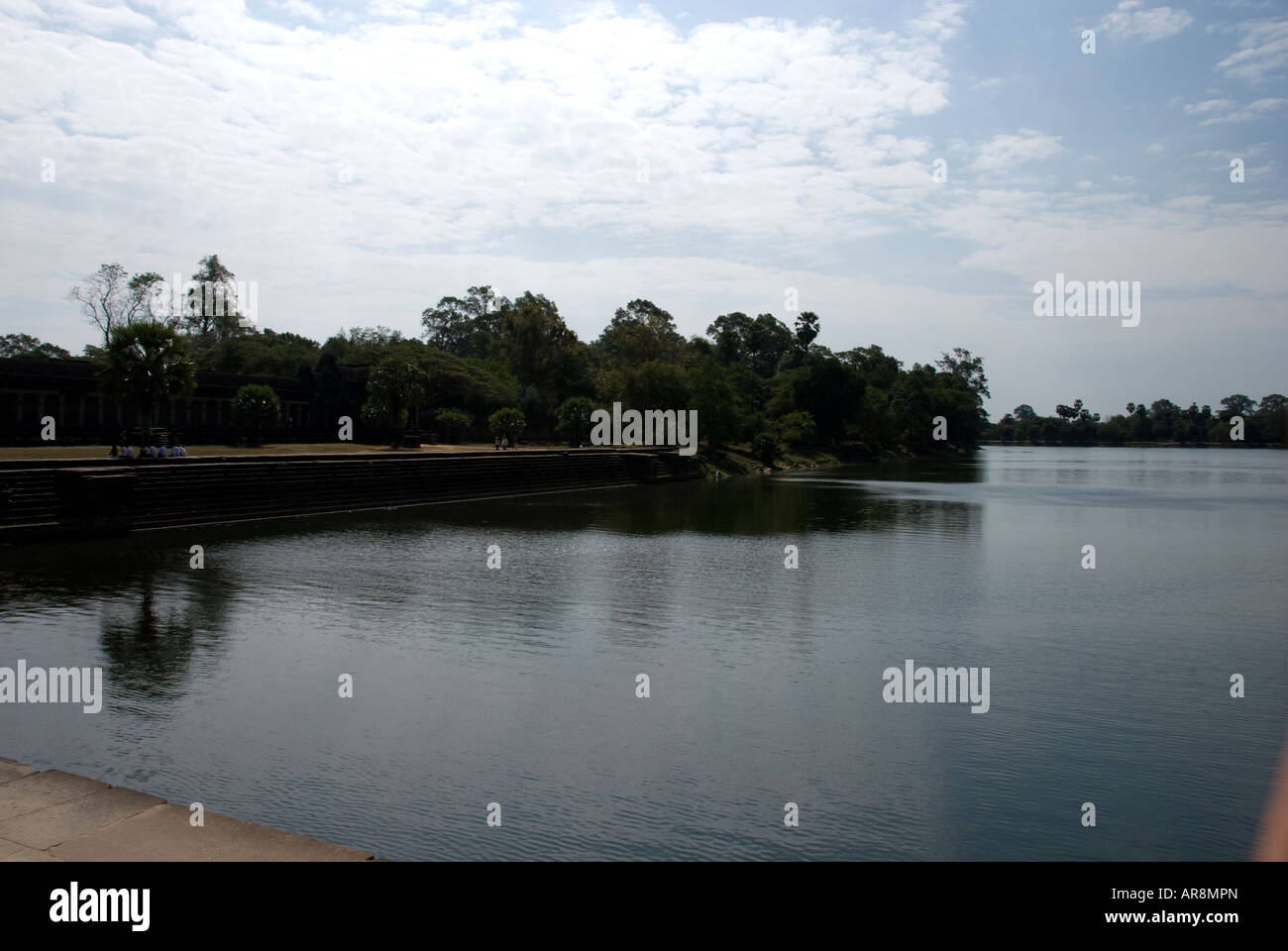 Wide moat surrounding Angkor Thom Stock Photo - Alamy