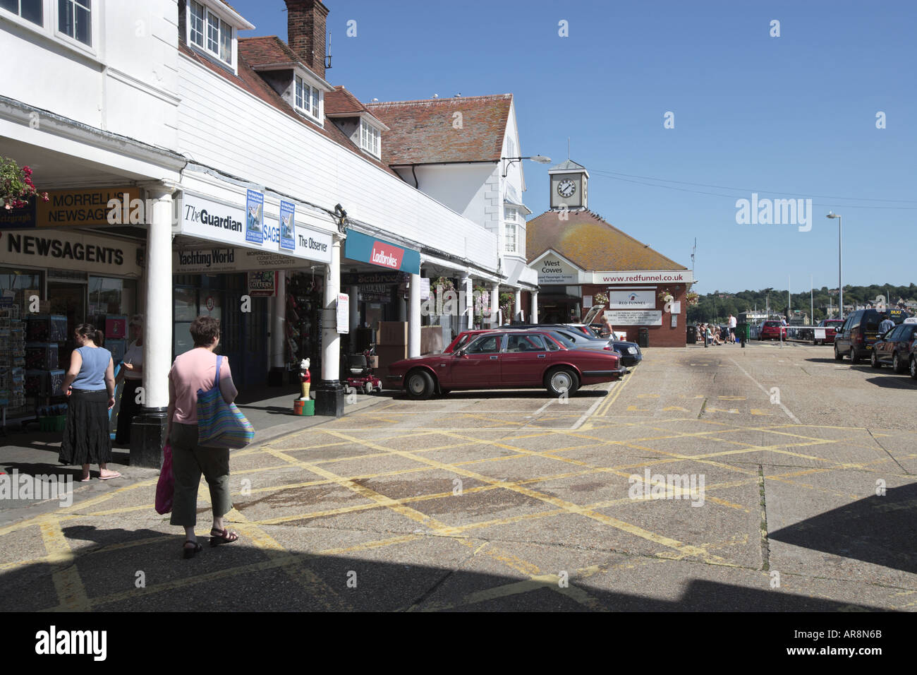 The Parade of shops on the Fountain Quay West Cowes Stock Photo - Alamy
