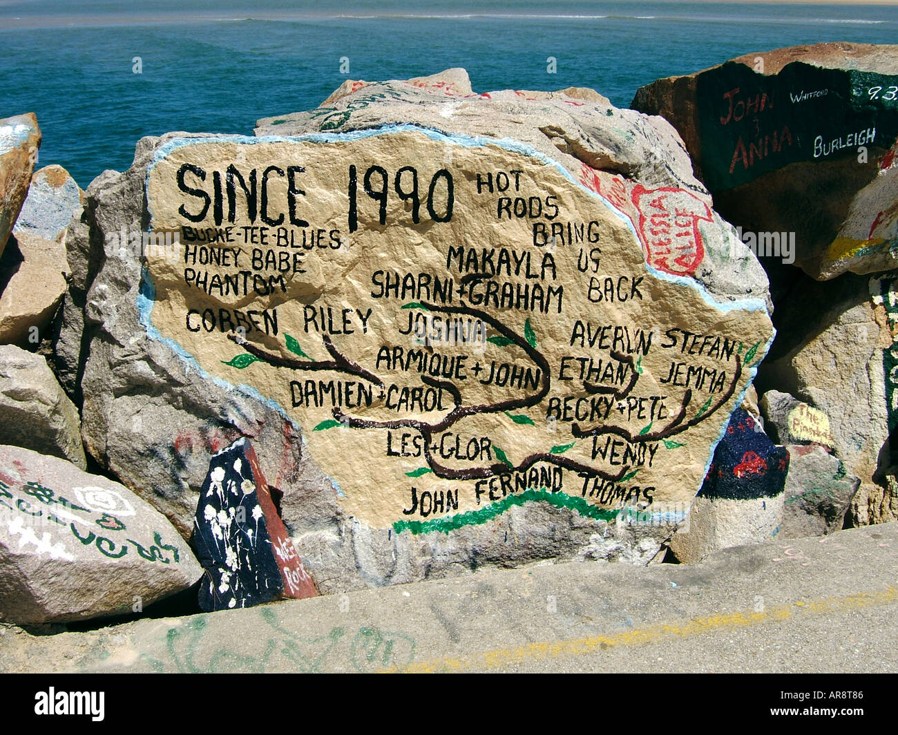 Painted Rocks With Messages High Resolution Stock Photography and ...