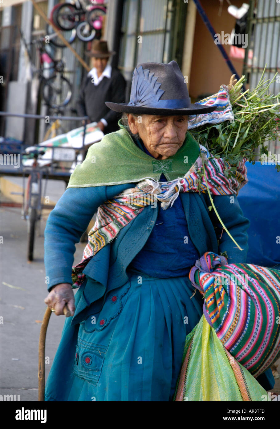 Old Lady Peru Andes Stock Photo - Alamy