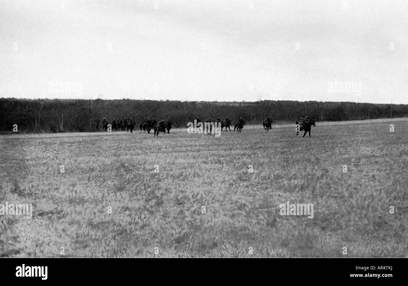 events, First World War / WWI, Western Front, Bavarian cavalry during ...