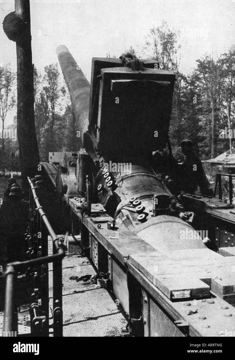 events, First World War / WWI, Western Front, German 38 cm gun "Langer ...