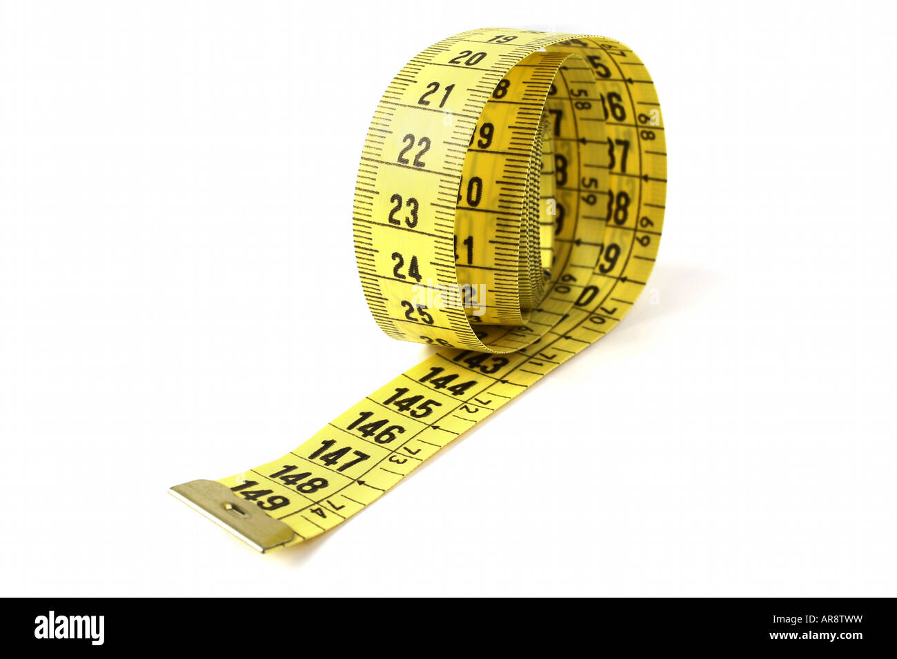 Yellow measuring tape Stock Photo - Alamy