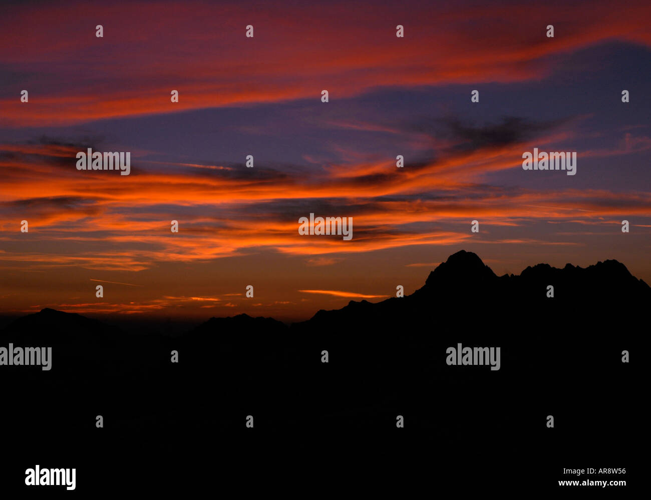 Sunrise from Monch Hut Bernese Oberland Switzerland Stock Photo - Alamy