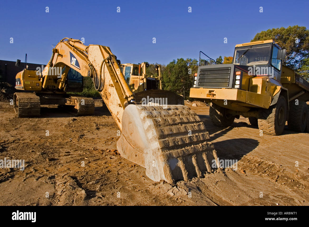 Machinery at a construction site Stock Photo - Alamy
