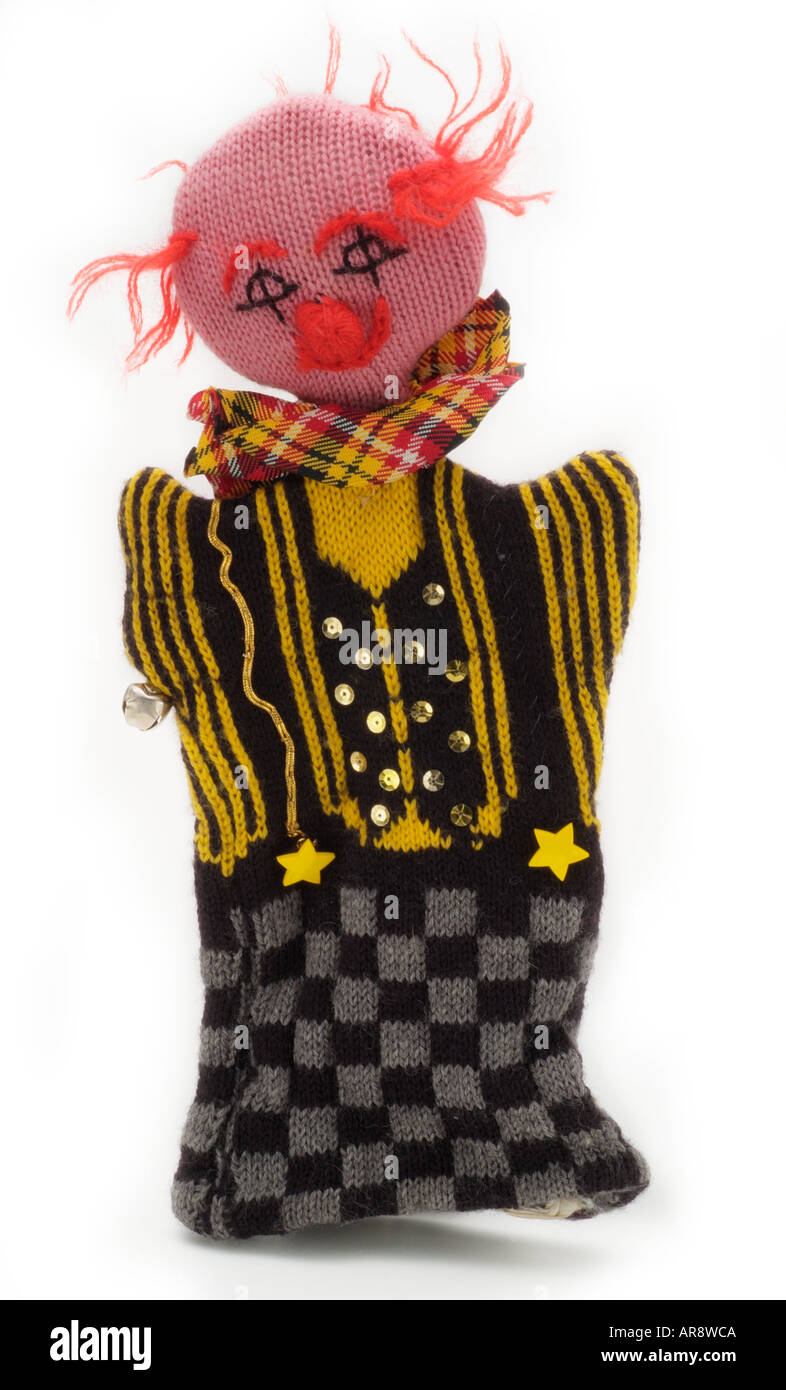 Soft toy clown puppet figure cartoon England UK United Kingdom GB Great ...