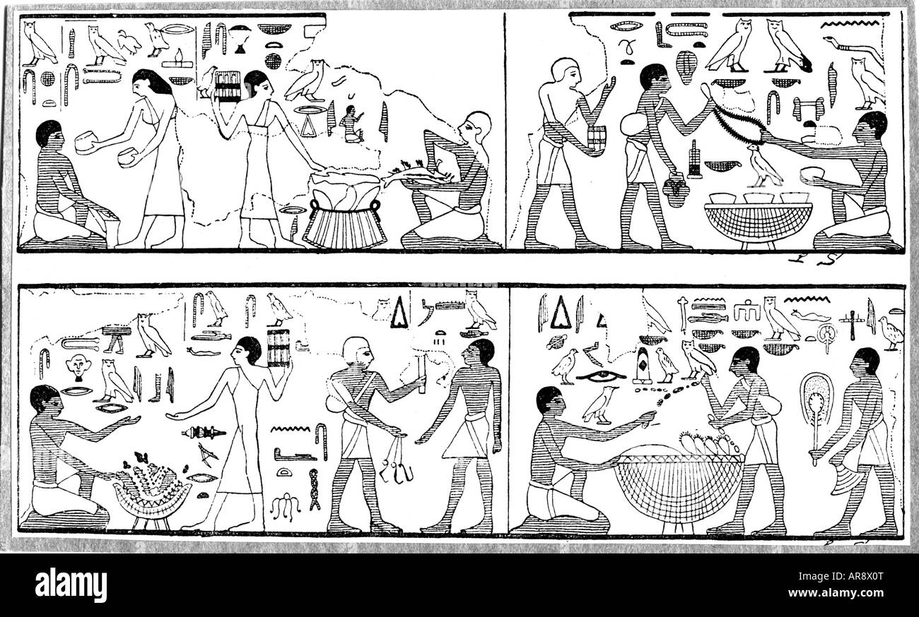 Ancient Egypt Market Engraving High Resolution Stock Photography and ...