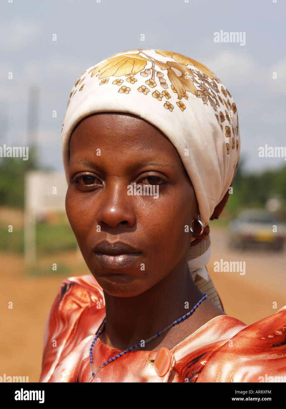 Head shot of an African woman in Uganda Stock Photo - Alamy