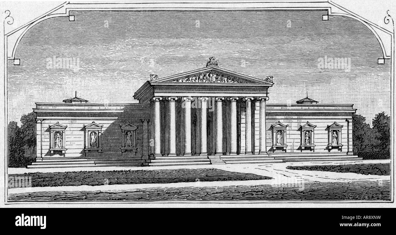 geography / travel, Germany, Munich, Glyptothek, built 1816 - 1830 ...