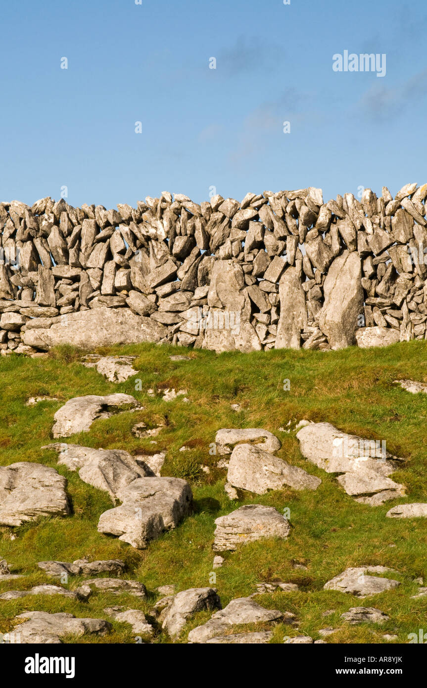 Stone wall Burren County Clare Ireland Stock Photo - Alamy